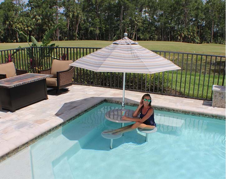 Destination Series Sun Shelf Table (41cm) - Seashell – National Pool ...